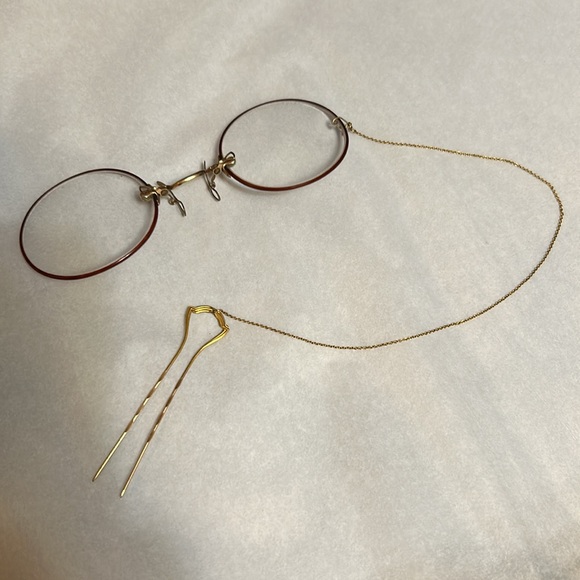 Accessories | Antique 189s Victorian Prince Nez Pinch Nose Eyeglasses ...